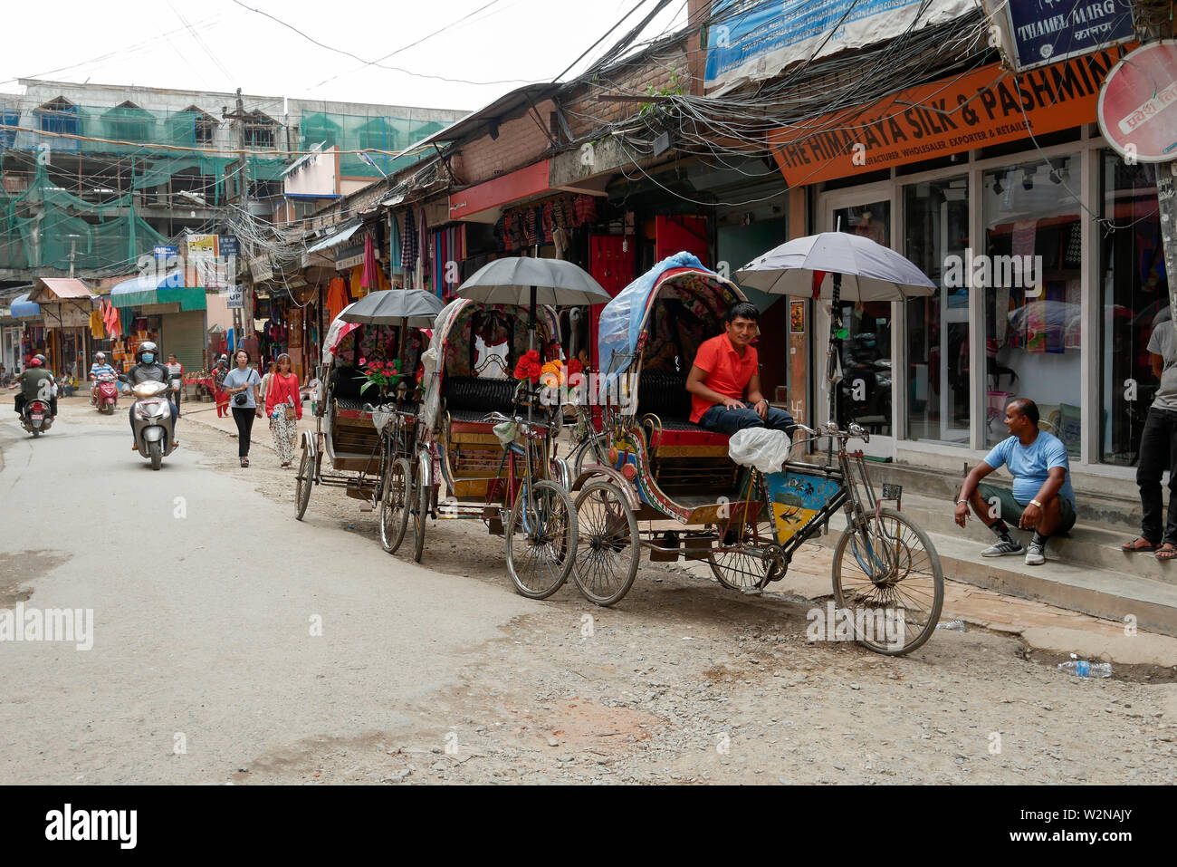 cycle rickshaw small-scale local means of transport in Nepal South Asia ...