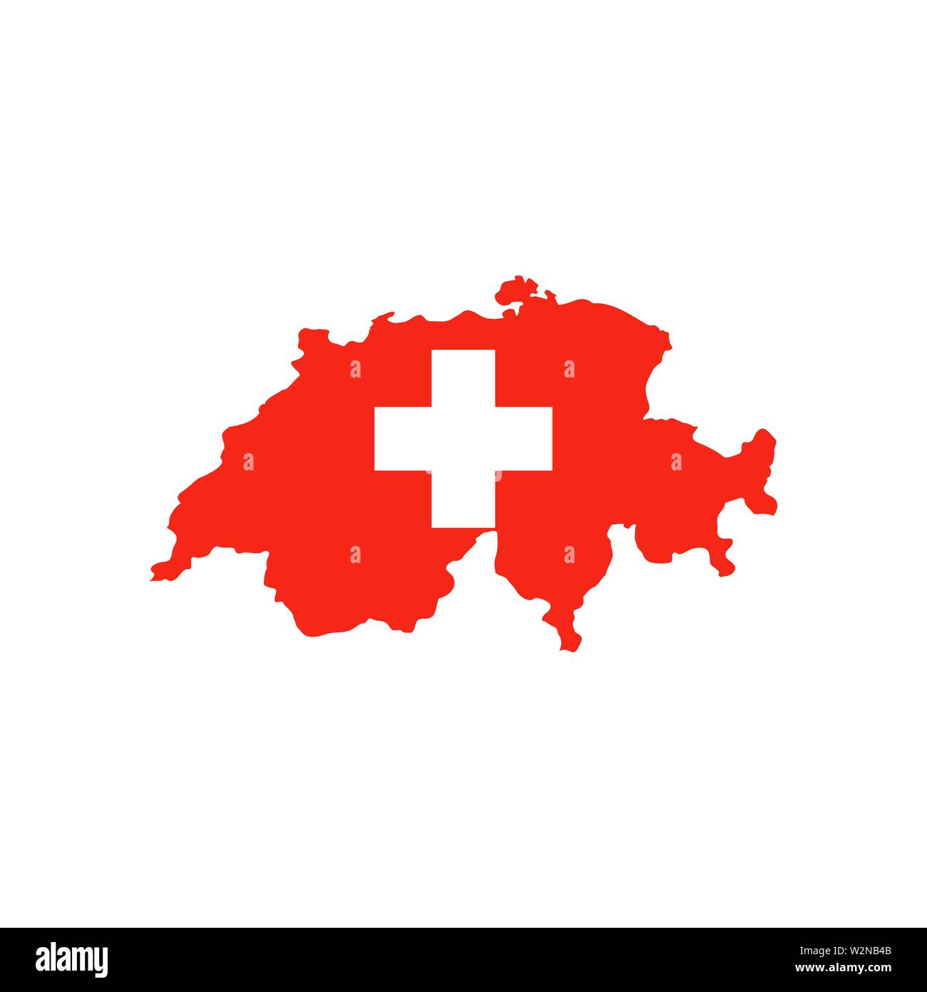 Switzerland flag map sign icon. Vector eps10 Stock Vector Image & Art ...