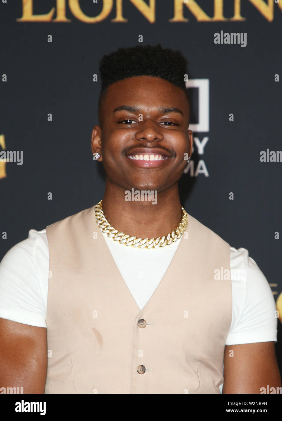 Hollywood, Ca. 9th July, 2019. Aubrey Joseph, at The Lion King Film ...