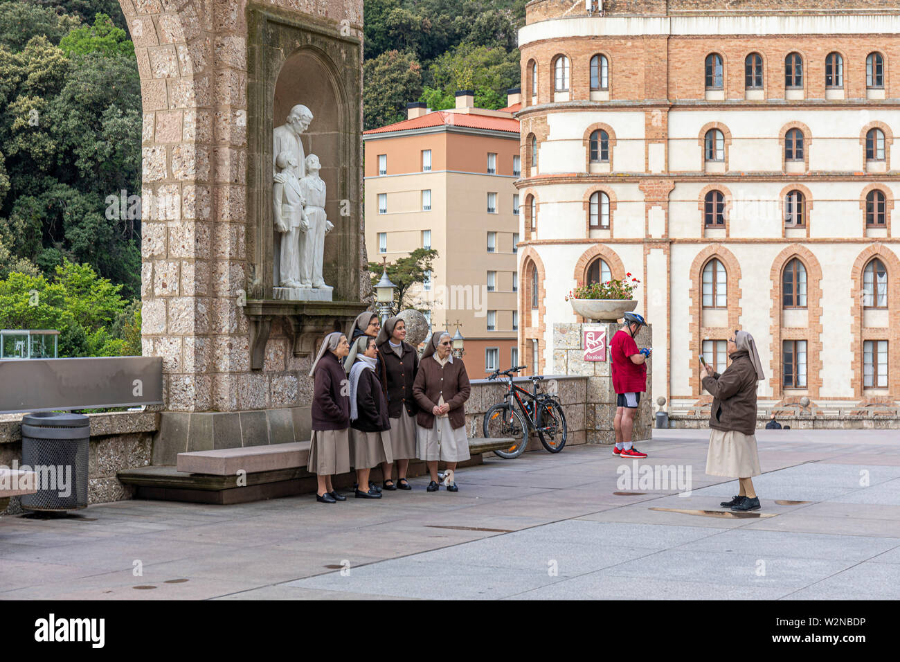 Nuns make a pilgrimage to Montserrat Monastery, Monistrol de Monserrat ...