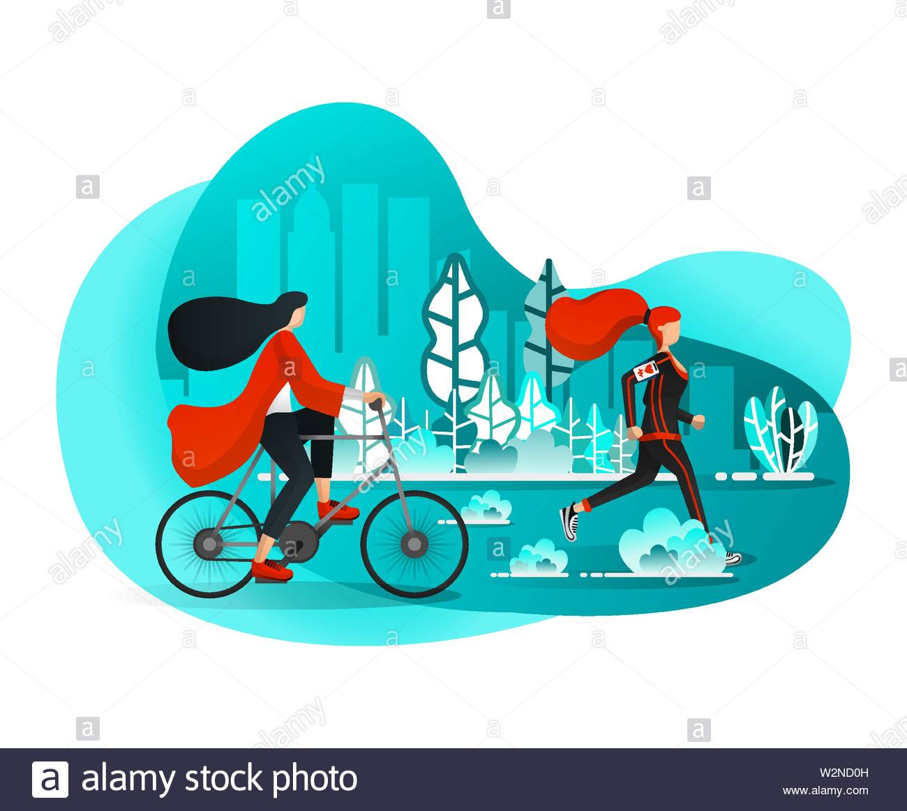 Woman Blowing Wind Illustration Stock Photos & Woman Blowing Wind ...