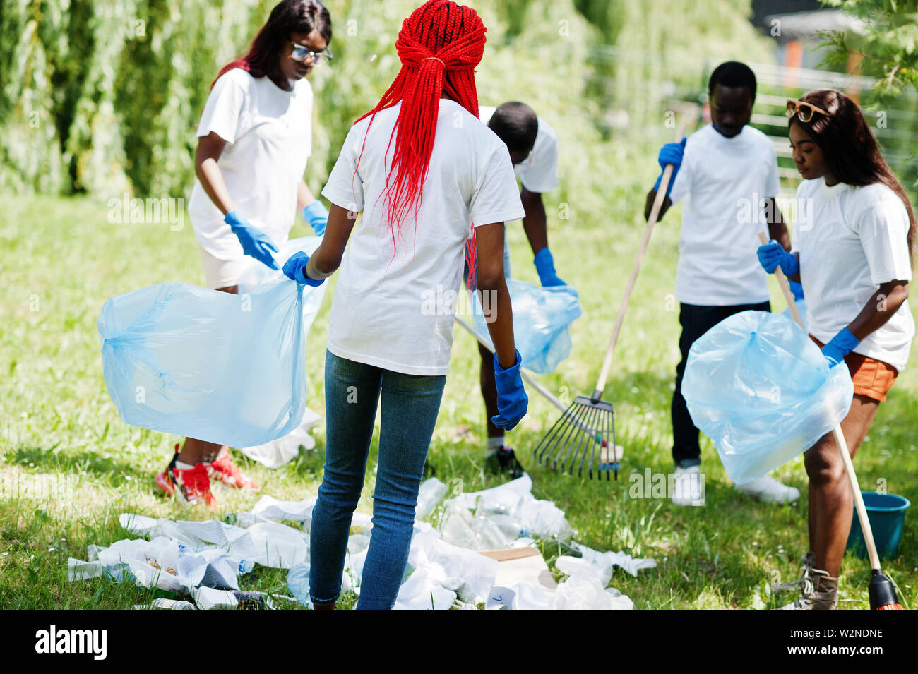 Collecting litter africa hi-res stock photography and images - Alamy