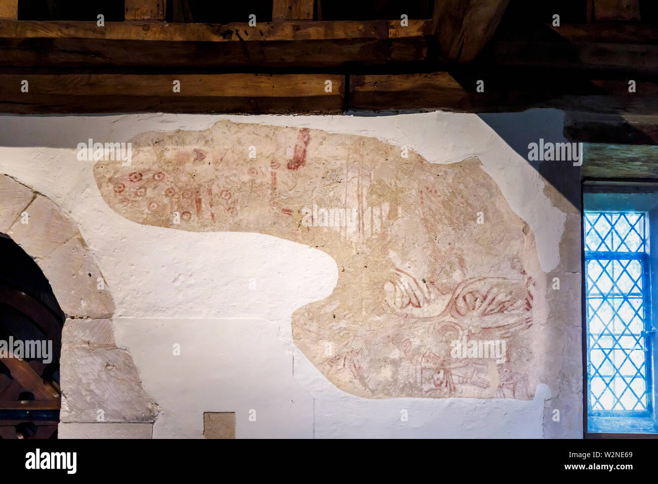 Pyrford Wall Paintings in St Nicholas' Church in the parish of Wisley ...