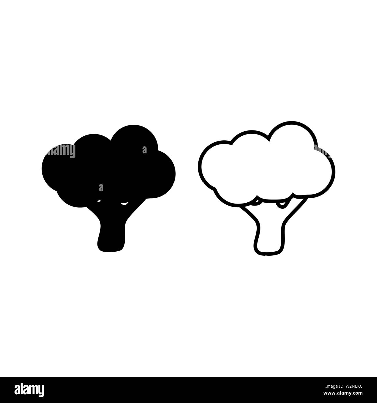 Broccoli food sign icon. Vector eps10 food sign Stock Vector Image ...