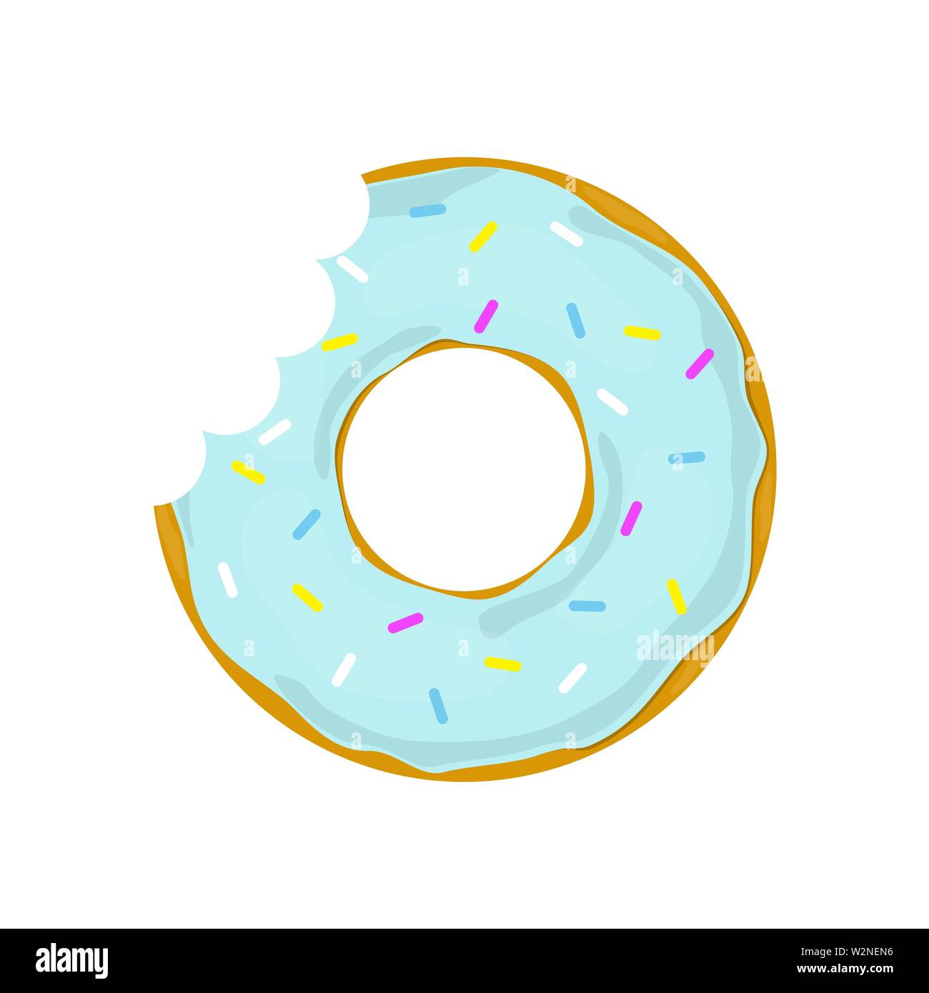 Glazed donut bite on Stock Vector Images - Alamy