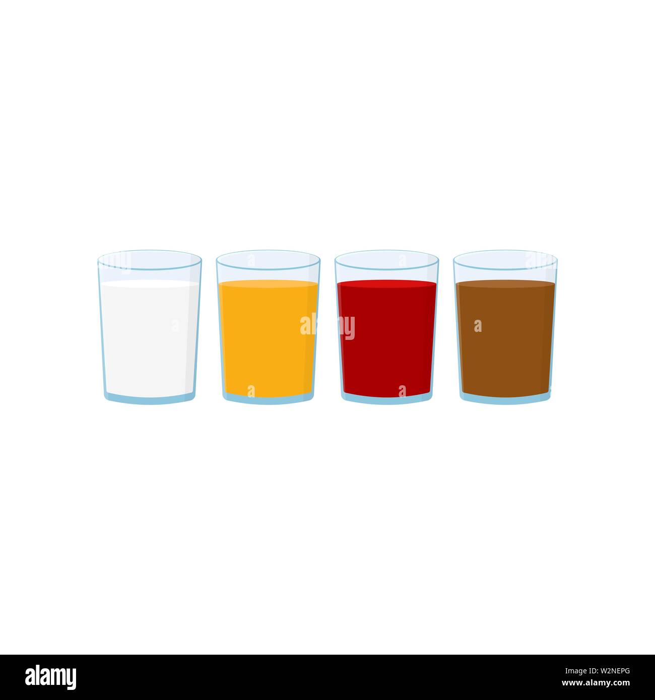 Set realistic glasses colorful Cut Out Stock Images & Pictures - Alamy