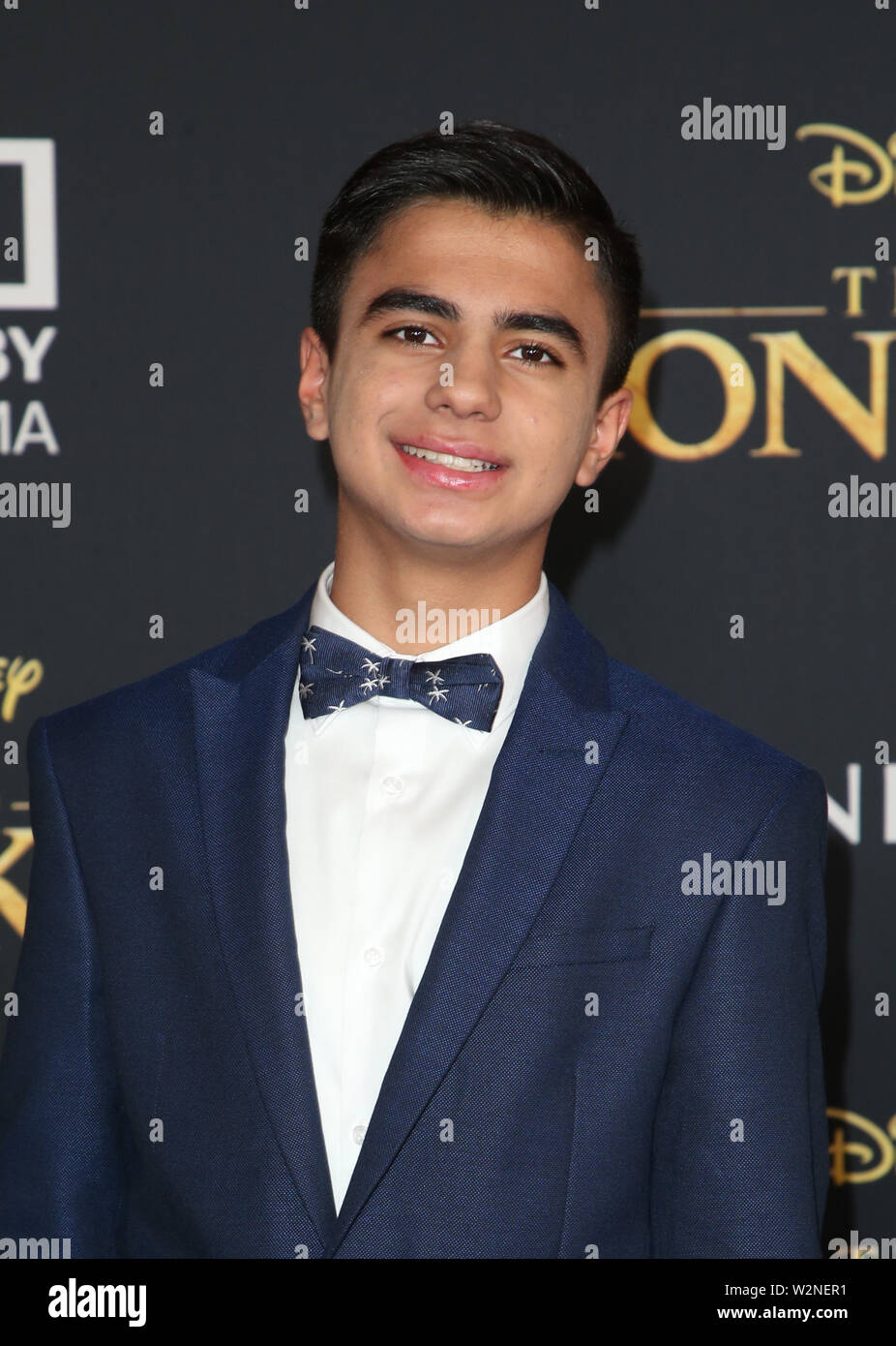 Hollywood, Ca. 9th July, 2019. Neel Sethi, at The Lion King Film ...
