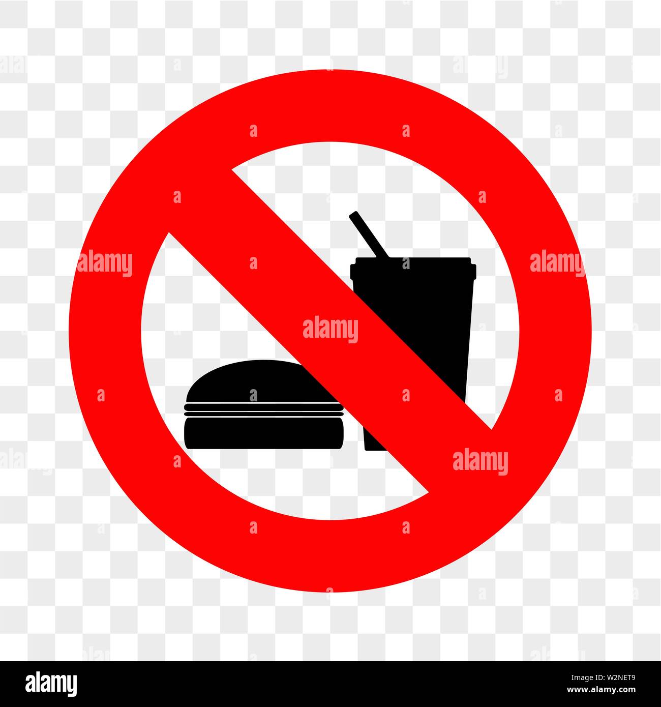No fast food stop warning sign. Vector Stock Vector Image & Art - Alamy