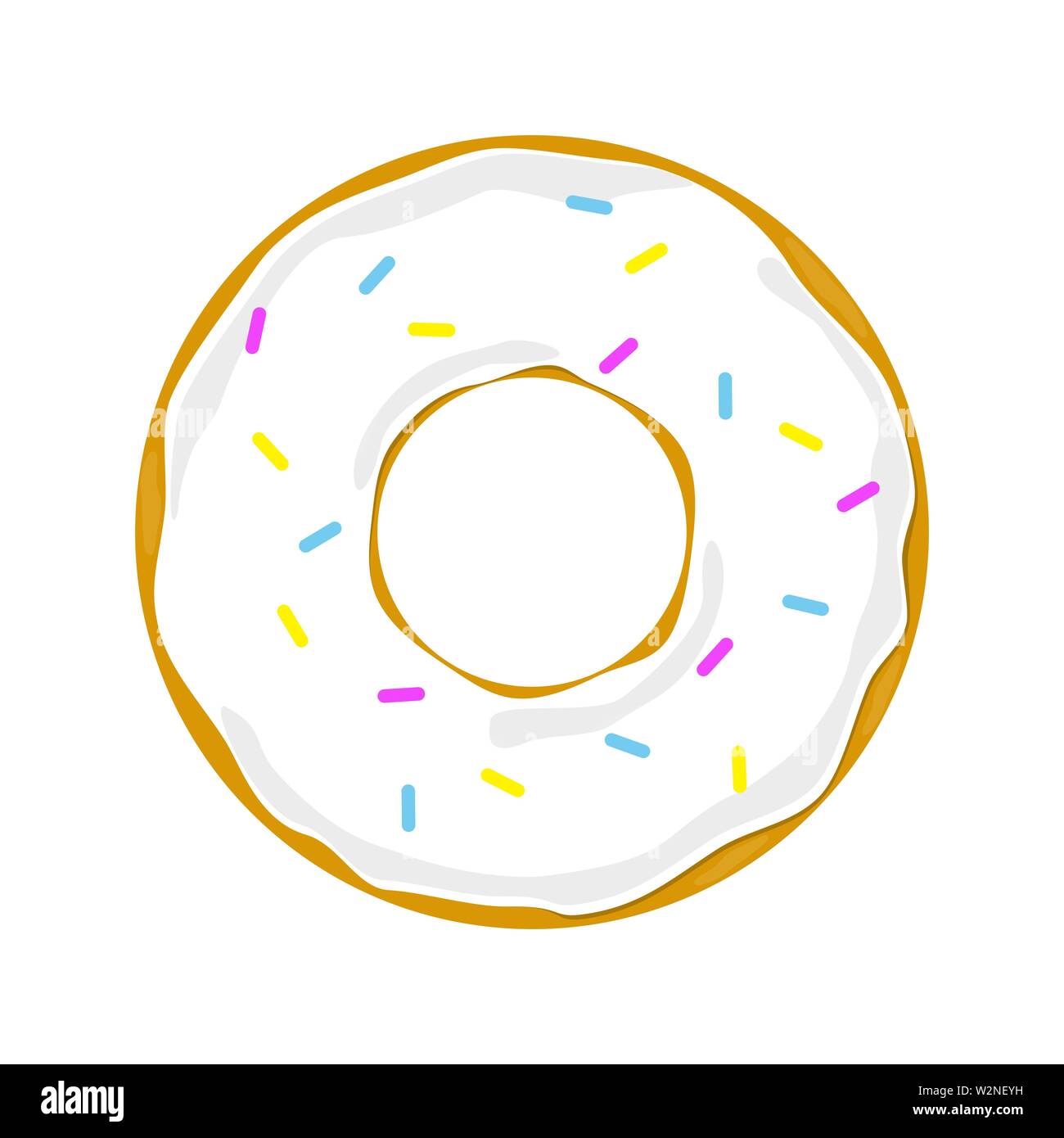 Donut icon isolated on light back. Vector illustration Stock Vector ...