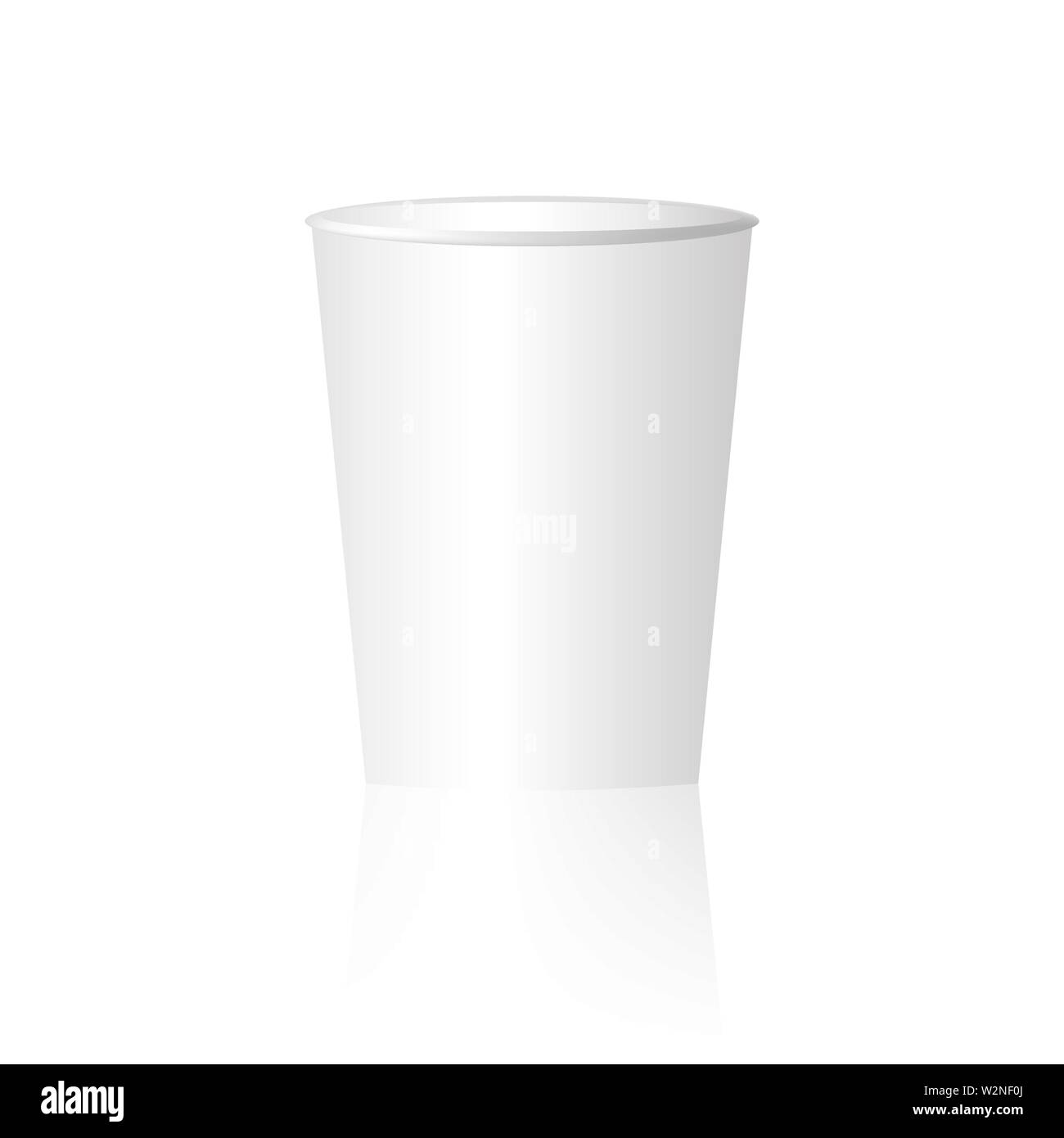 Mock up papercup with shadow. Vector illustration Stock Vector Image ...