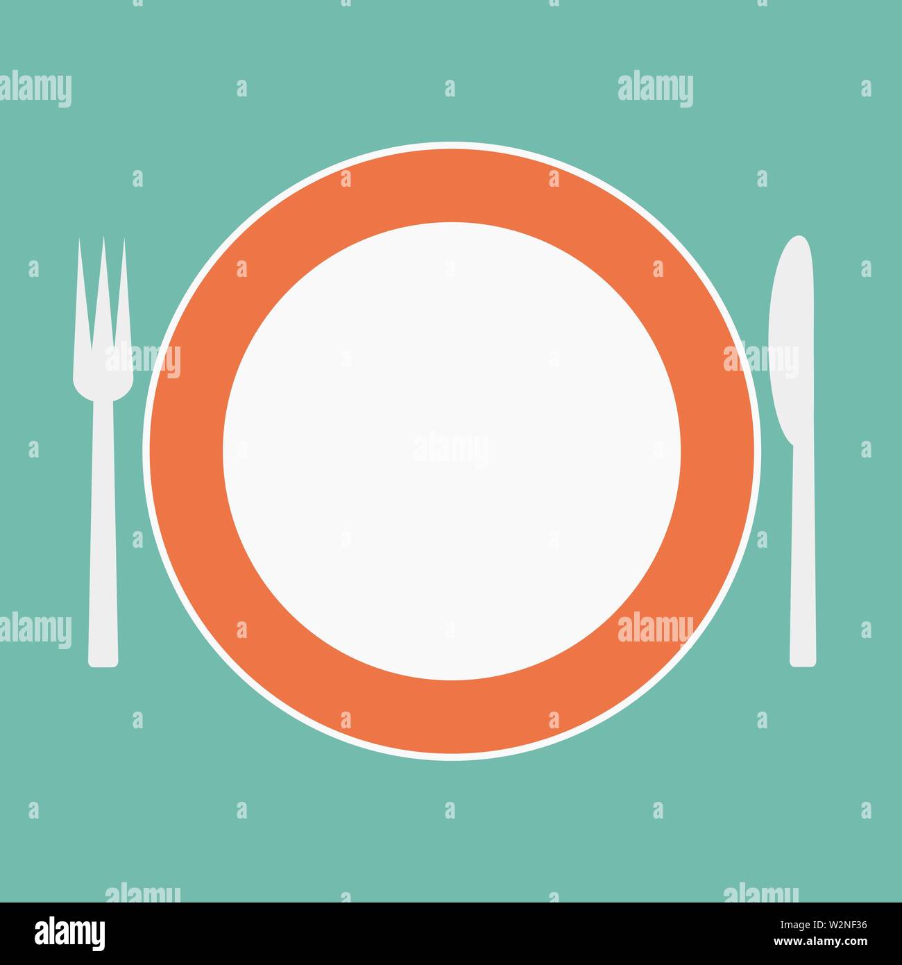 Empty restaurant plate Stock Vector Images - Alamy
