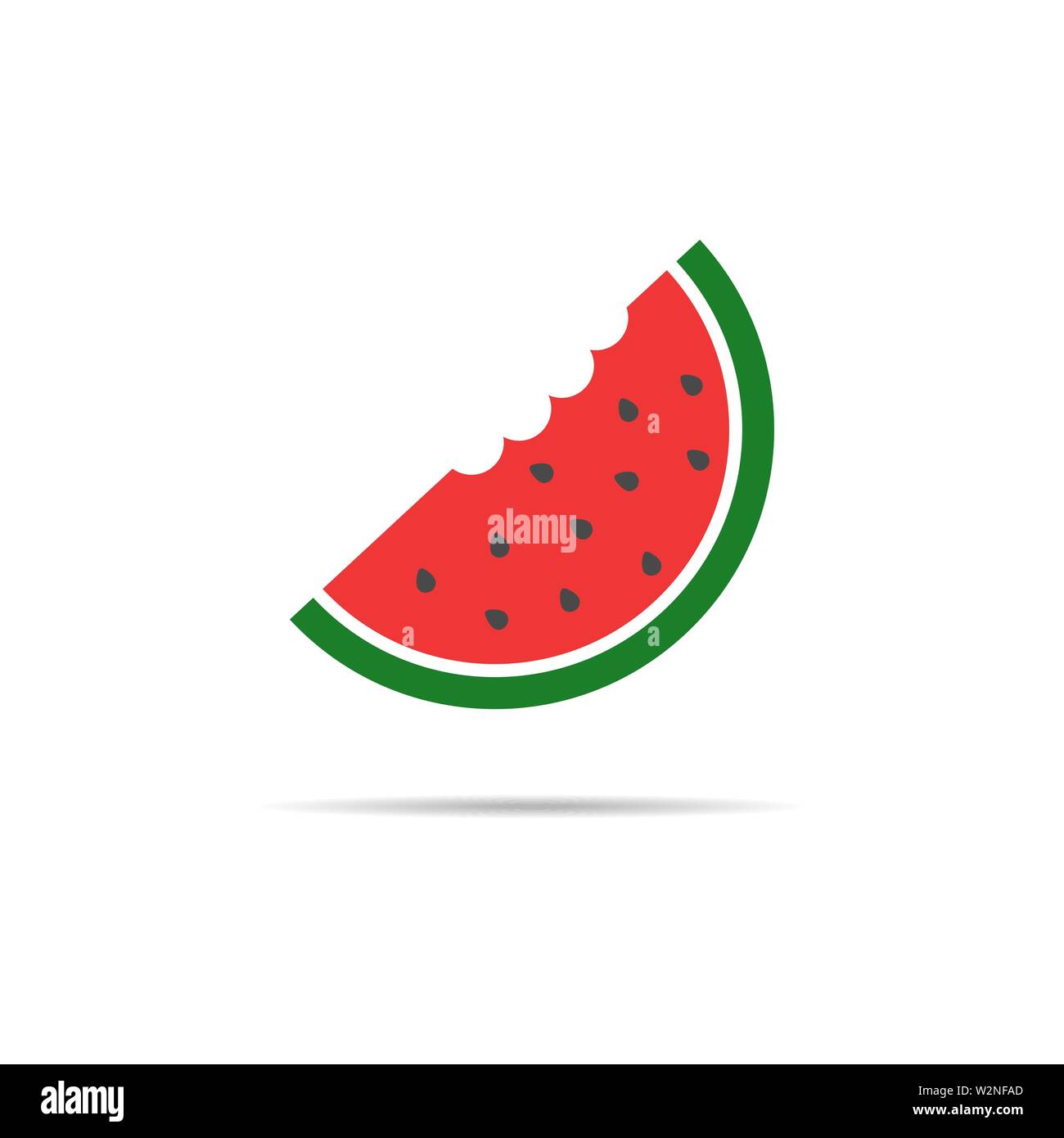 Watermelon icon sign isolated on white background Stock Vector Image ...
