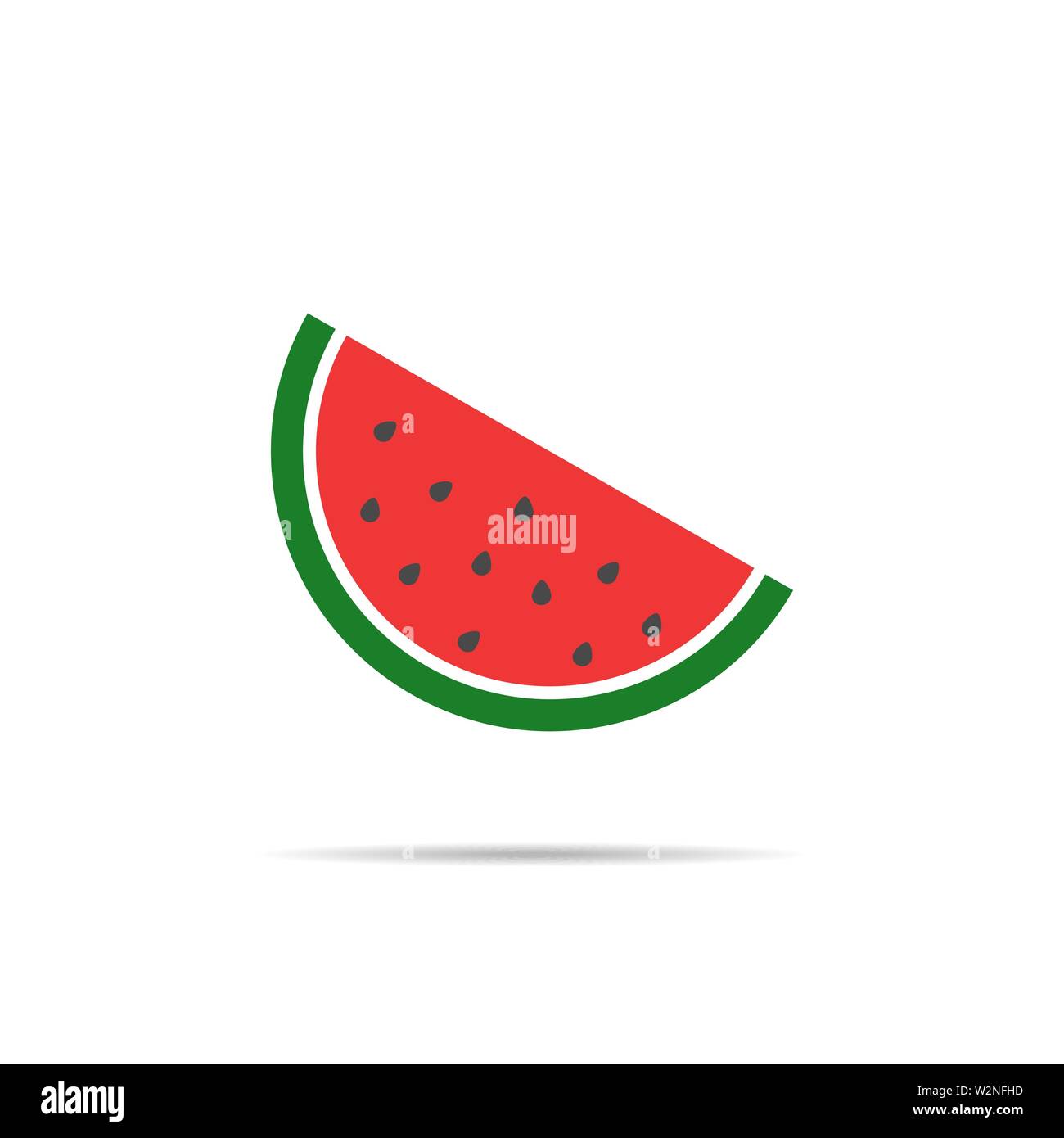 Watermelon icon sign isolated on white background Stock Vector Image ...