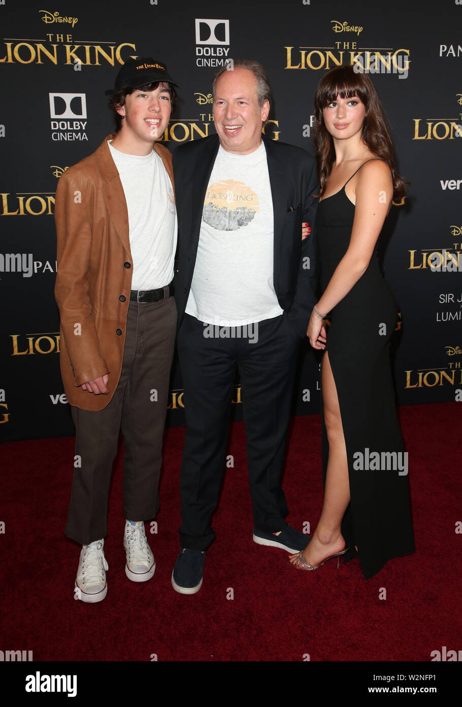 Hollywood, Ca. 9th July, 2019. Hans Zimmer, Family, at The Lion King ...