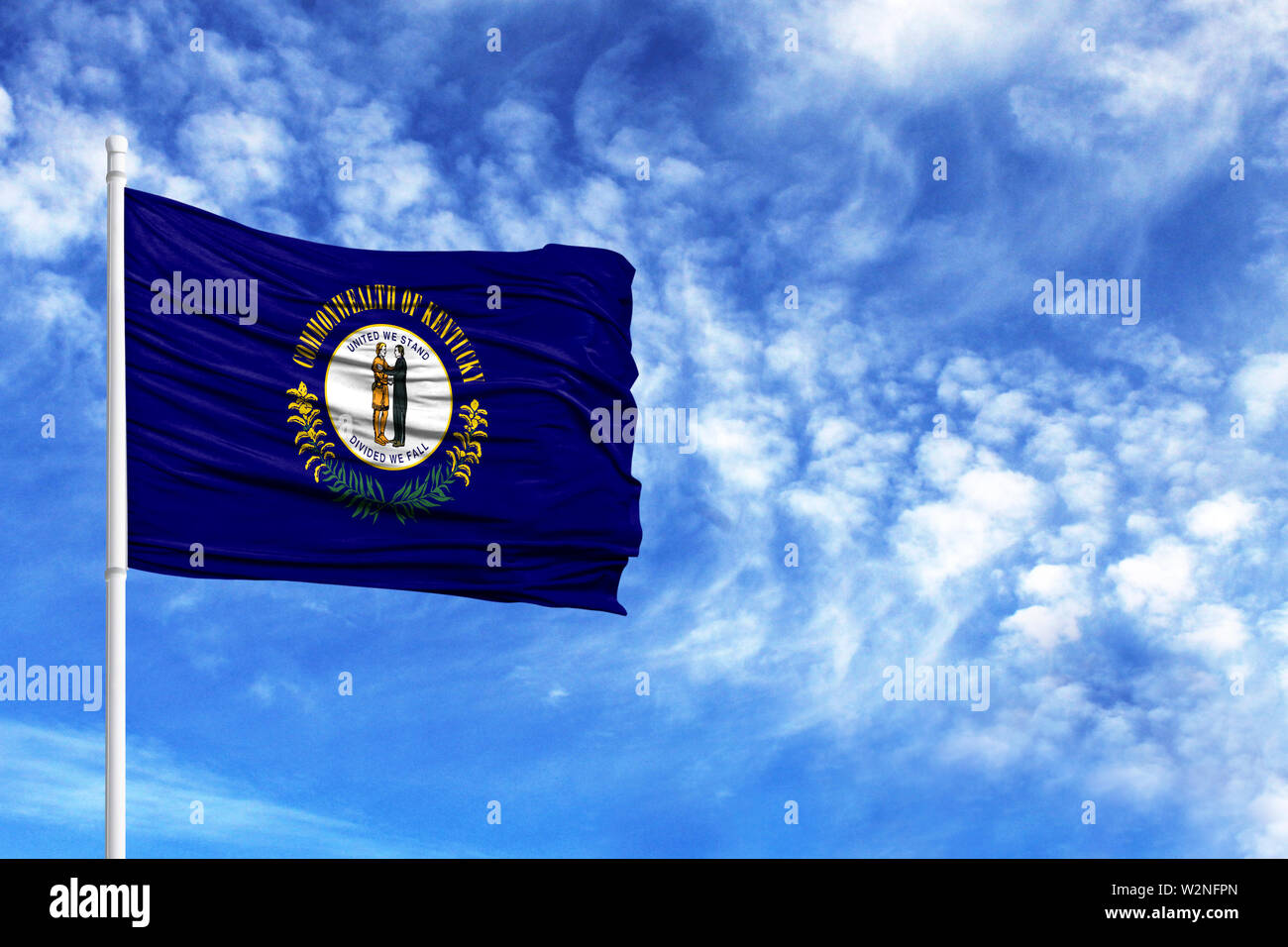Kentucky flag on flagpole hi-res stock photography and images - Alamy