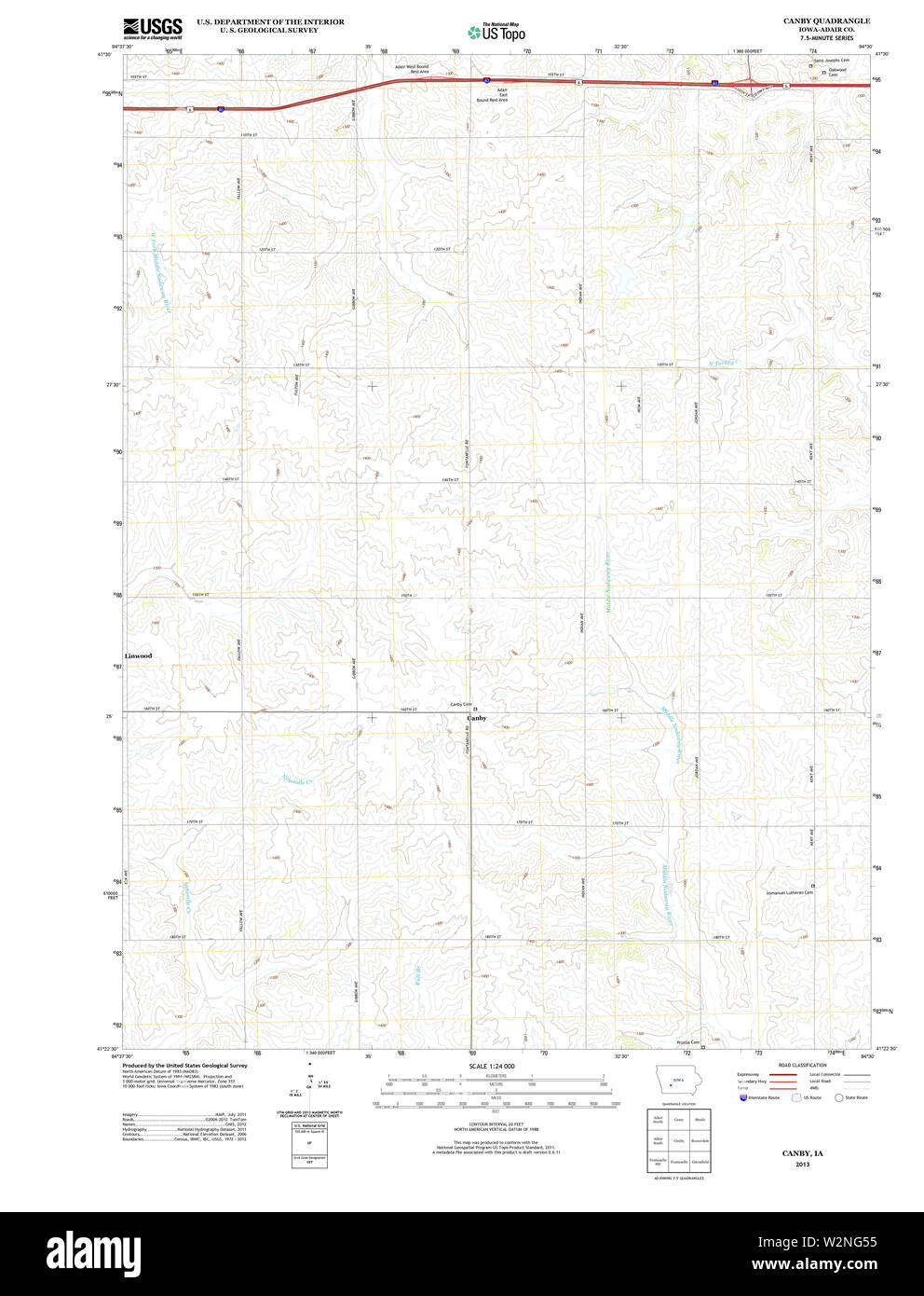 Map of canby hi-res stock photography and images - Alamy