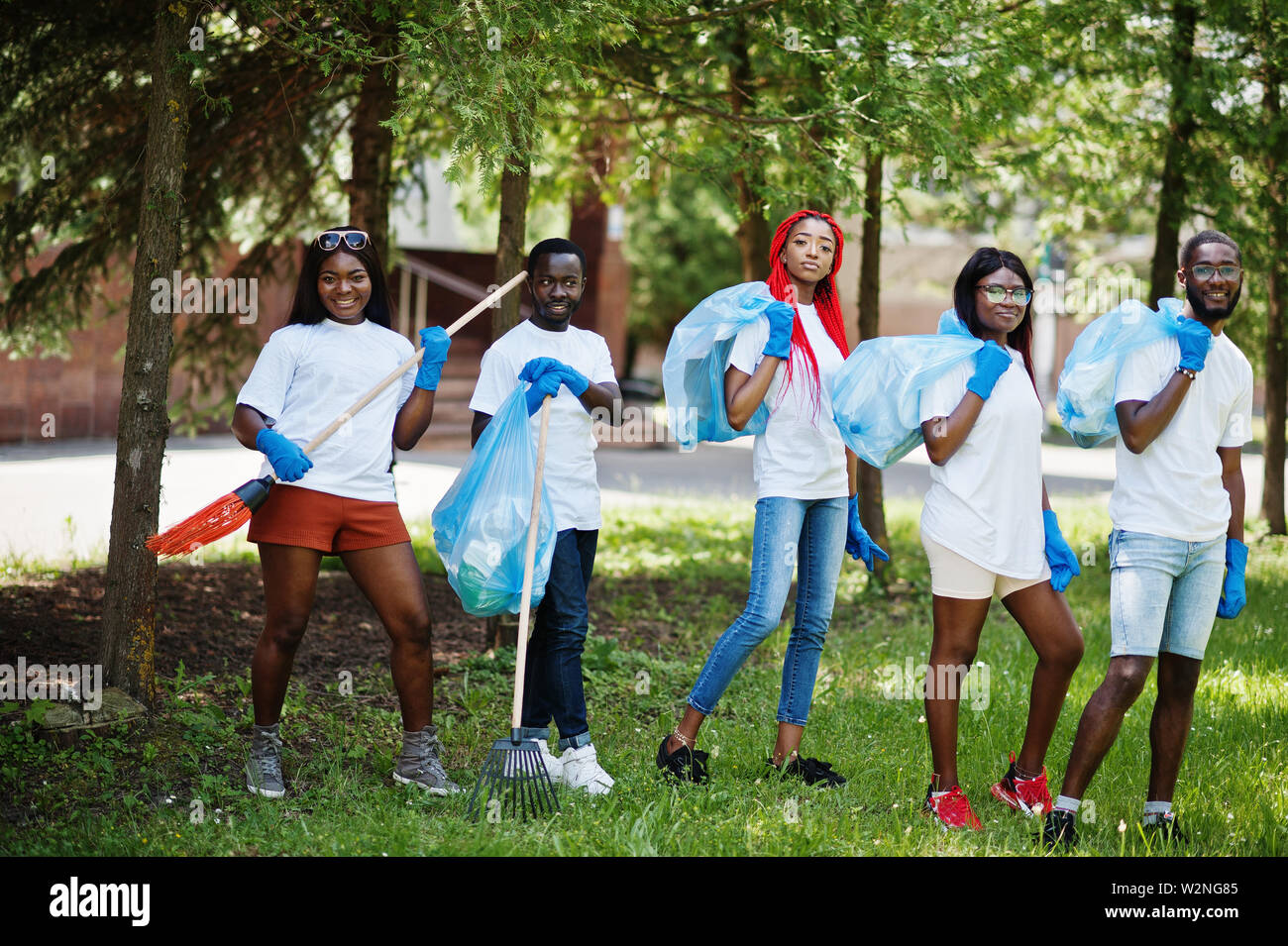 Collecting litter africa hi-res stock photography and images - Alamy