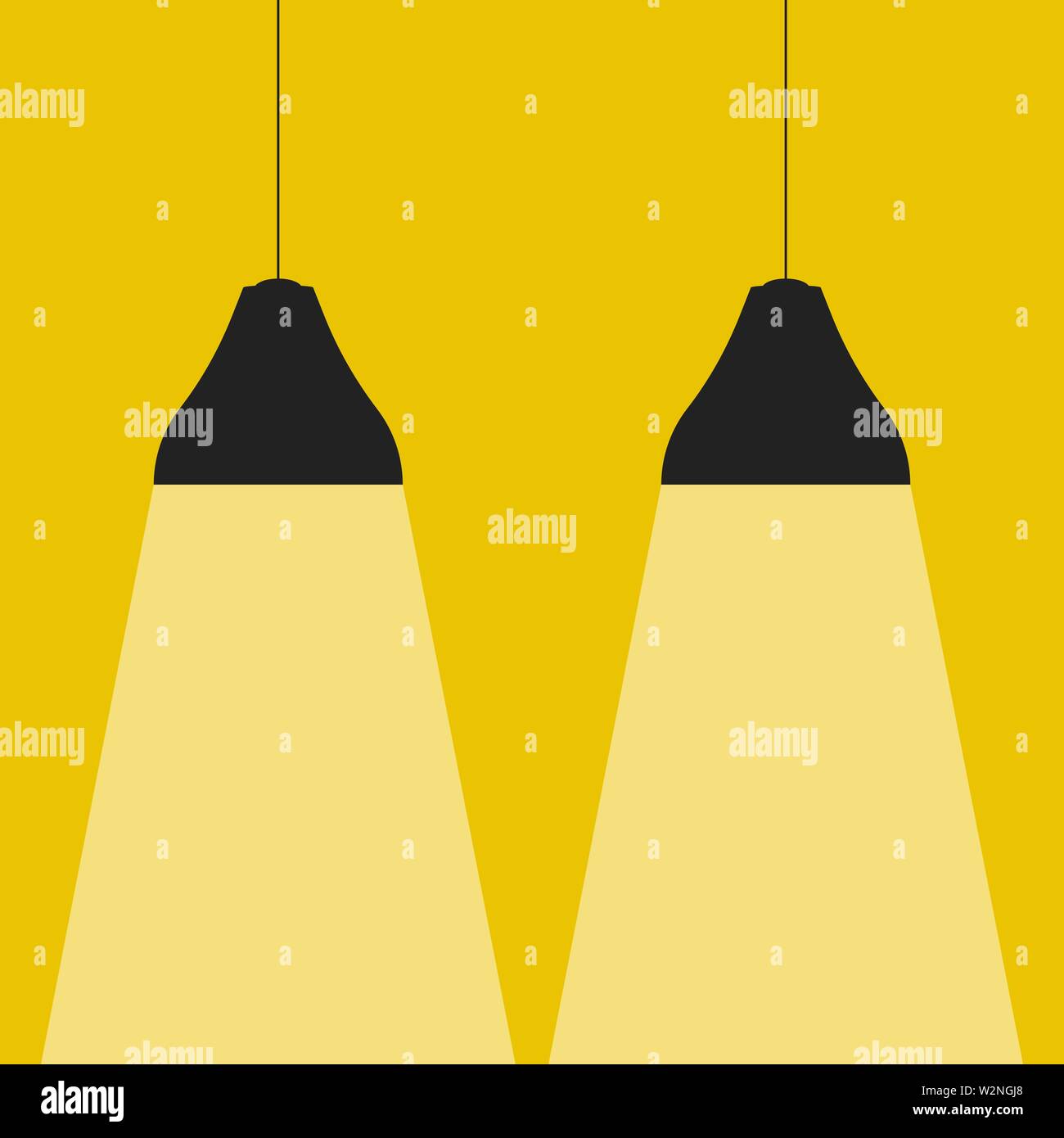 Realistic pendant lamps isolated on back. Vector Stock Vector Image ...