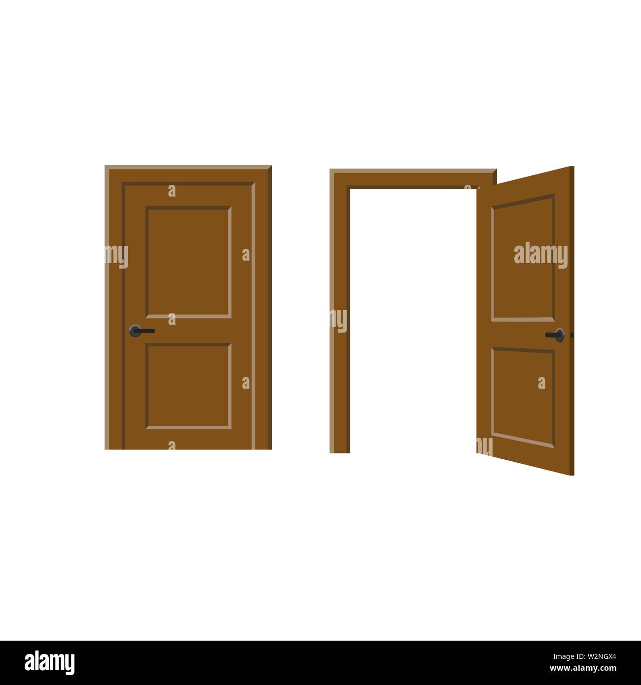 Open And Closed Door Stock Vector Image Art Alamy open-and-closed-door-stock-vector-image-art-alamy
