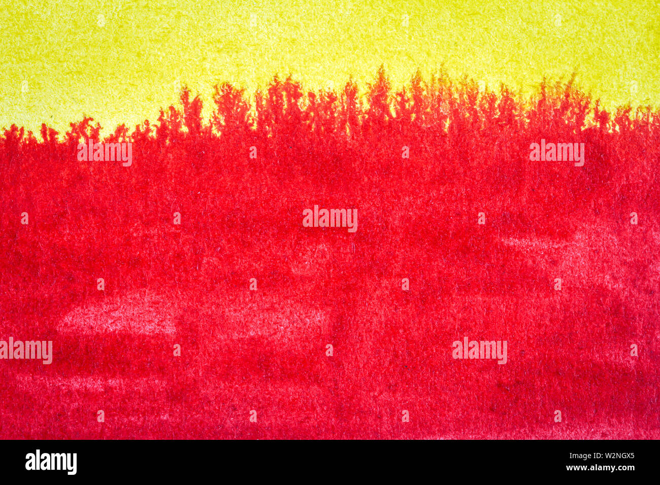 Abstract hand drawn yellow and red watercolor paints background Stock ...