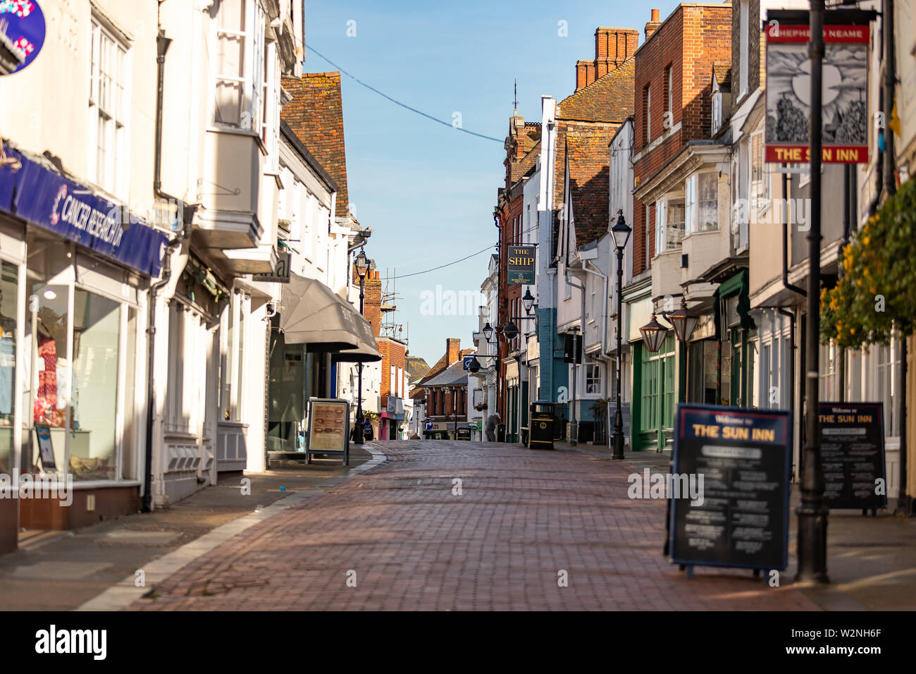 Picture of Straight view down West Street during daylight Stock Photo ...