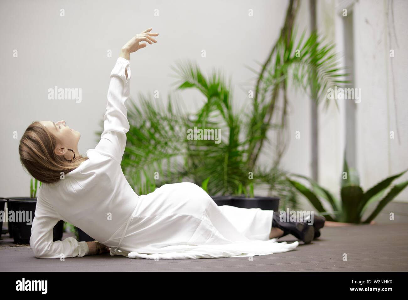 Woman Laying Down Profile High Resolution Stock Photography and Images ...