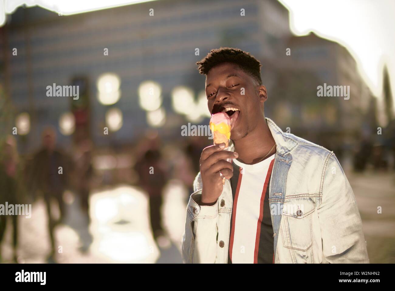 Adult eating ice cream hi-res stock photography and images - Alamy
