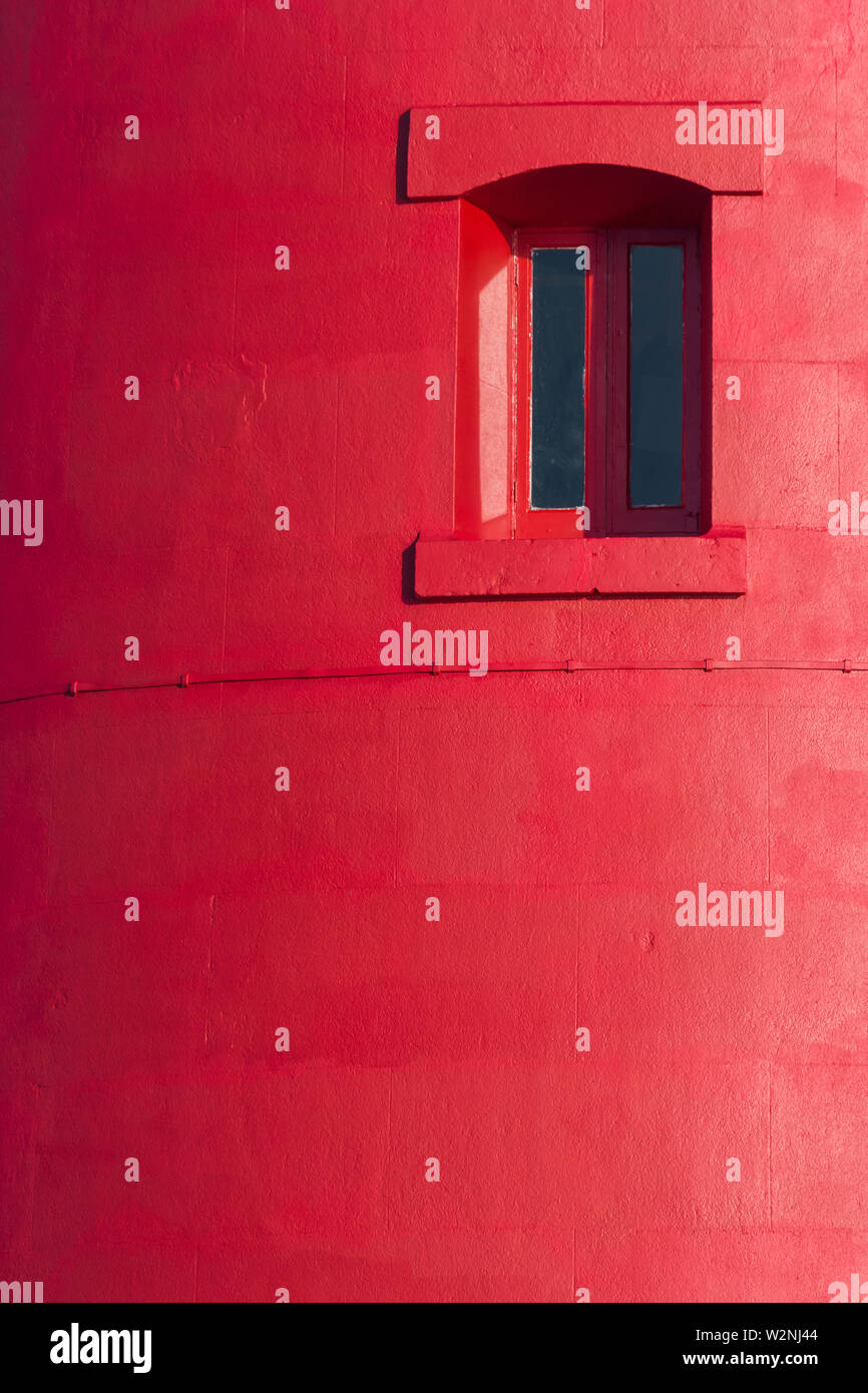 Red section of Portland Bill Lighthouse Stock Photo - Alamy