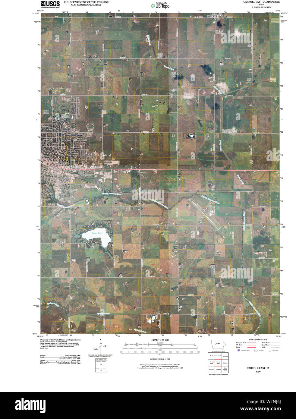 Carroll iowa map hi-res stock photography and images - Alamy