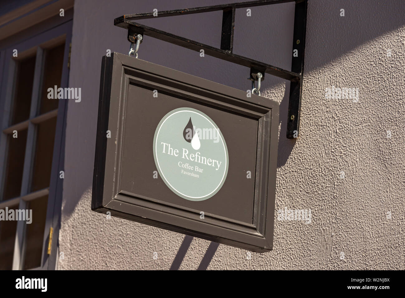 Picture if The Refinery Coffee Bar sign in Faversham Stock Photo - Alamy