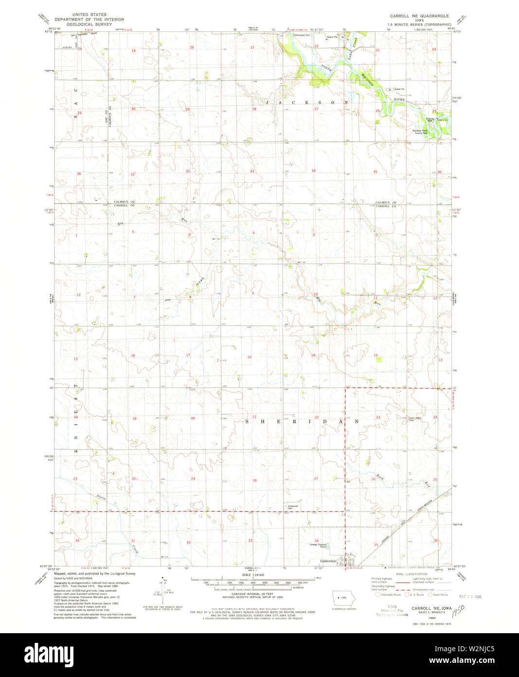 Carroll iowa map hi-res stock photography and images - Alamy