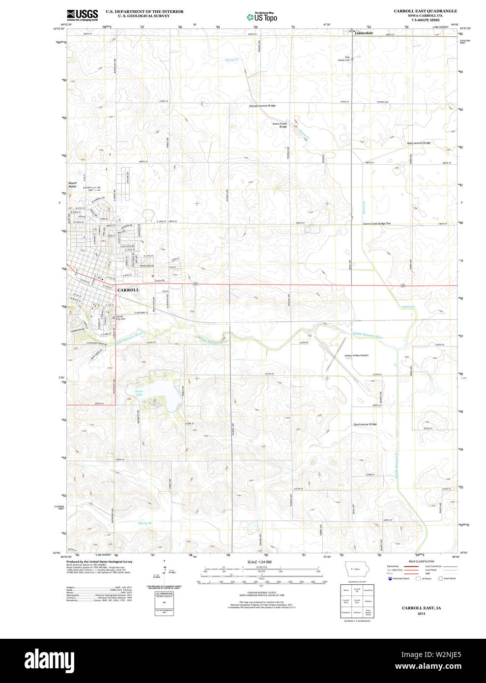 Carroll iowa map hi-res stock photography and images - Alamy