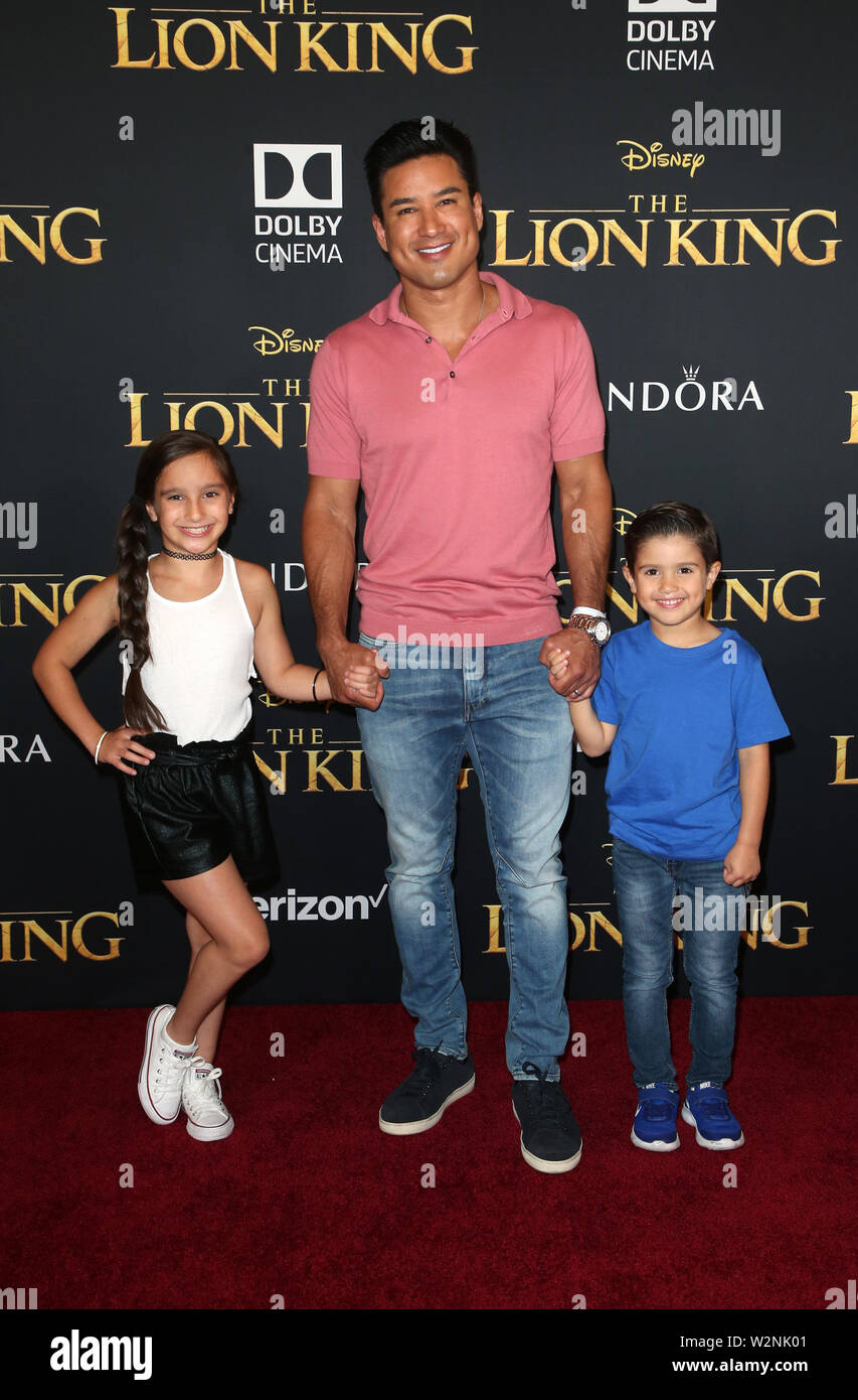 Hollywood, Ca. 9th July, 2019. Gia Francesca Lopez, Mario Lopez ...