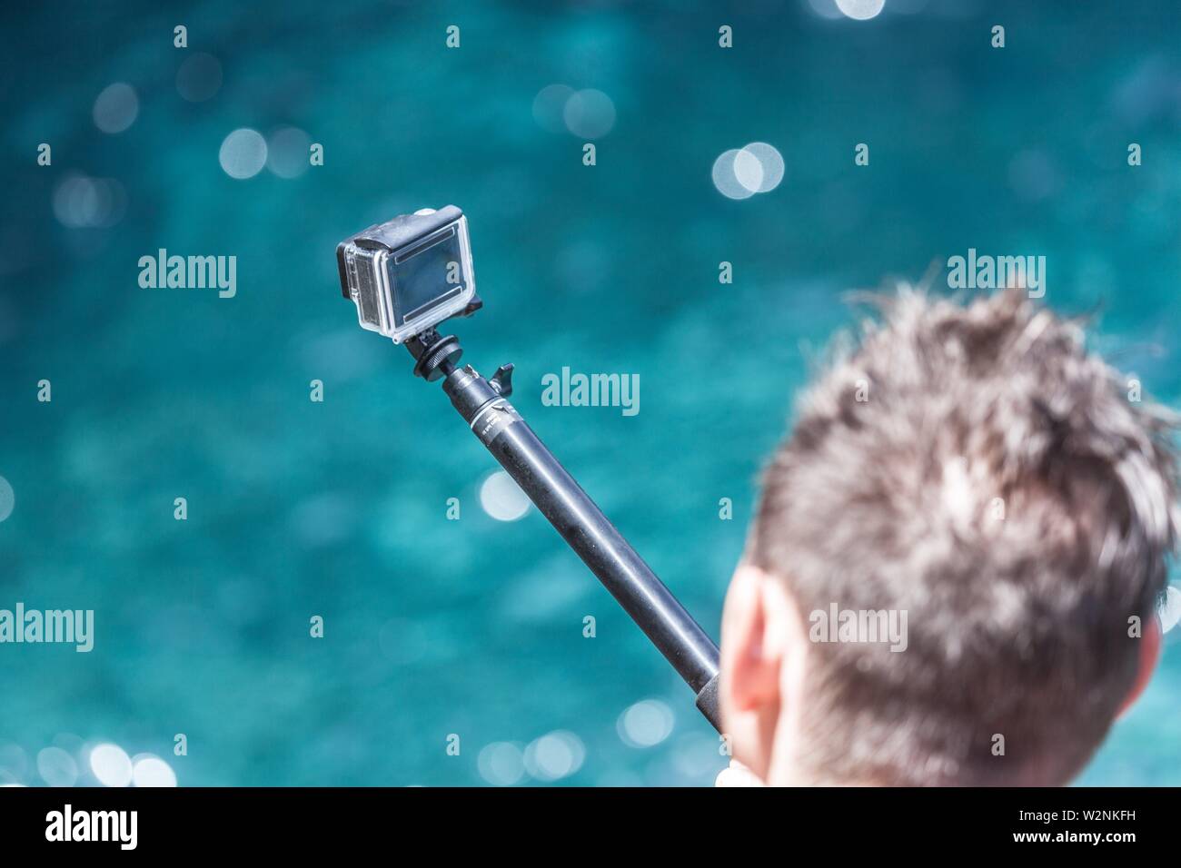 Camera on a stick hi-res stock photography and images - Alamy