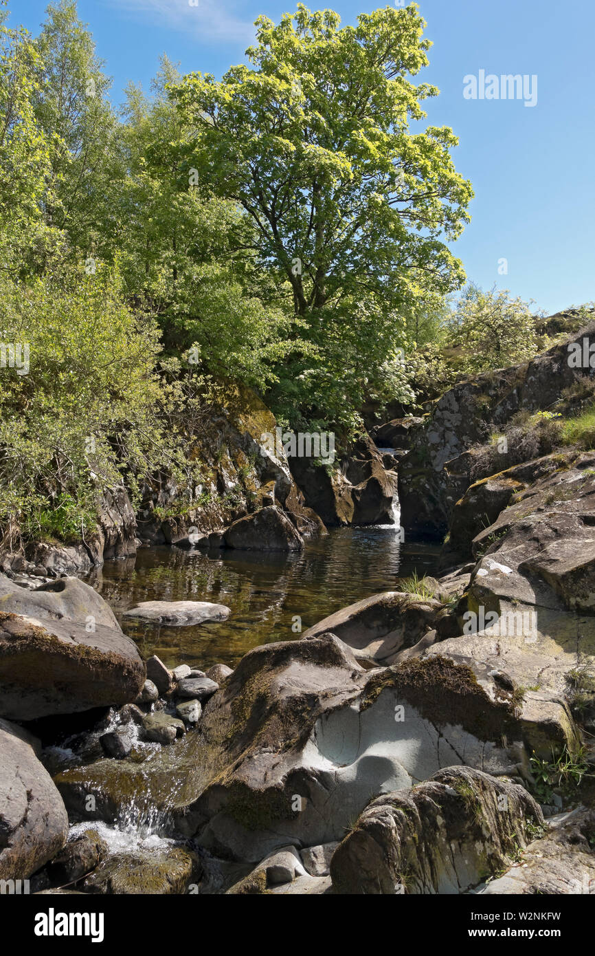 Watendlath Beck in summer Lake District National Park Cumbria England ...