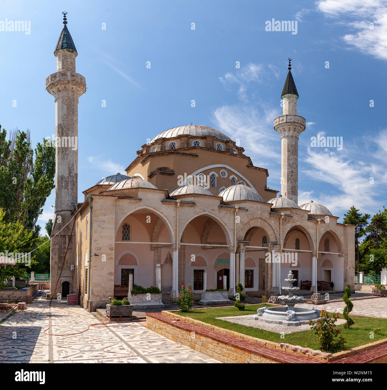 The Juma-Jami Mosque, the largest mosque of Crimea, is located in ...