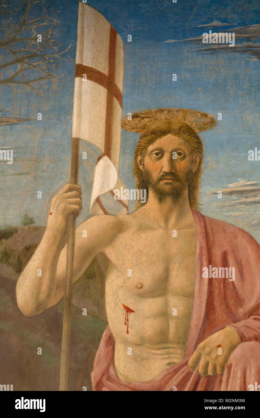 The Resurrection, detail, Piero della Francesca, 1460's, Museo Civico ...