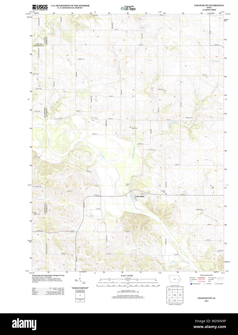 Map of cedar bluff hi-res stock photography and images - Alamy