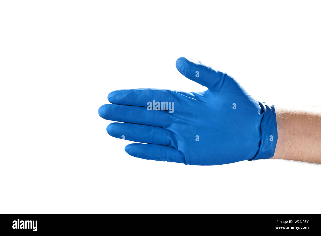 Male hand in glove on a white background, a good idea, illustration of ...
