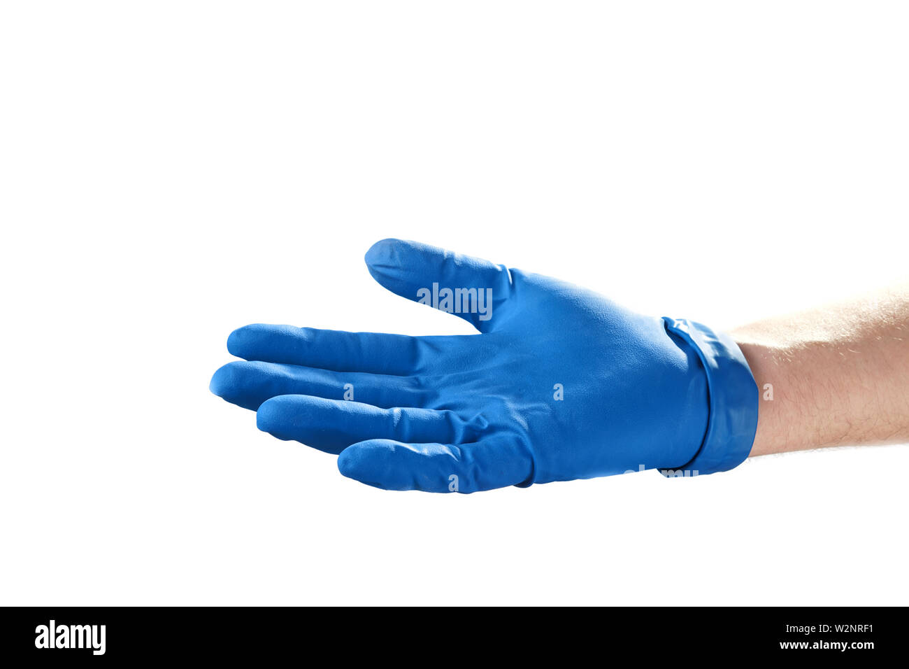 Male hand in glove on a white background, a good idea, illustration of ...