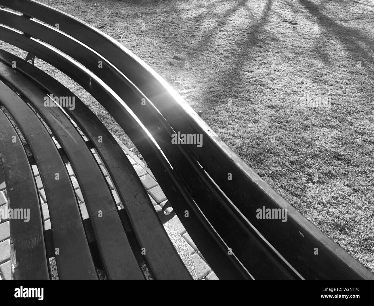 Exterior modern house on street Black and White Stock Photos & Images ...