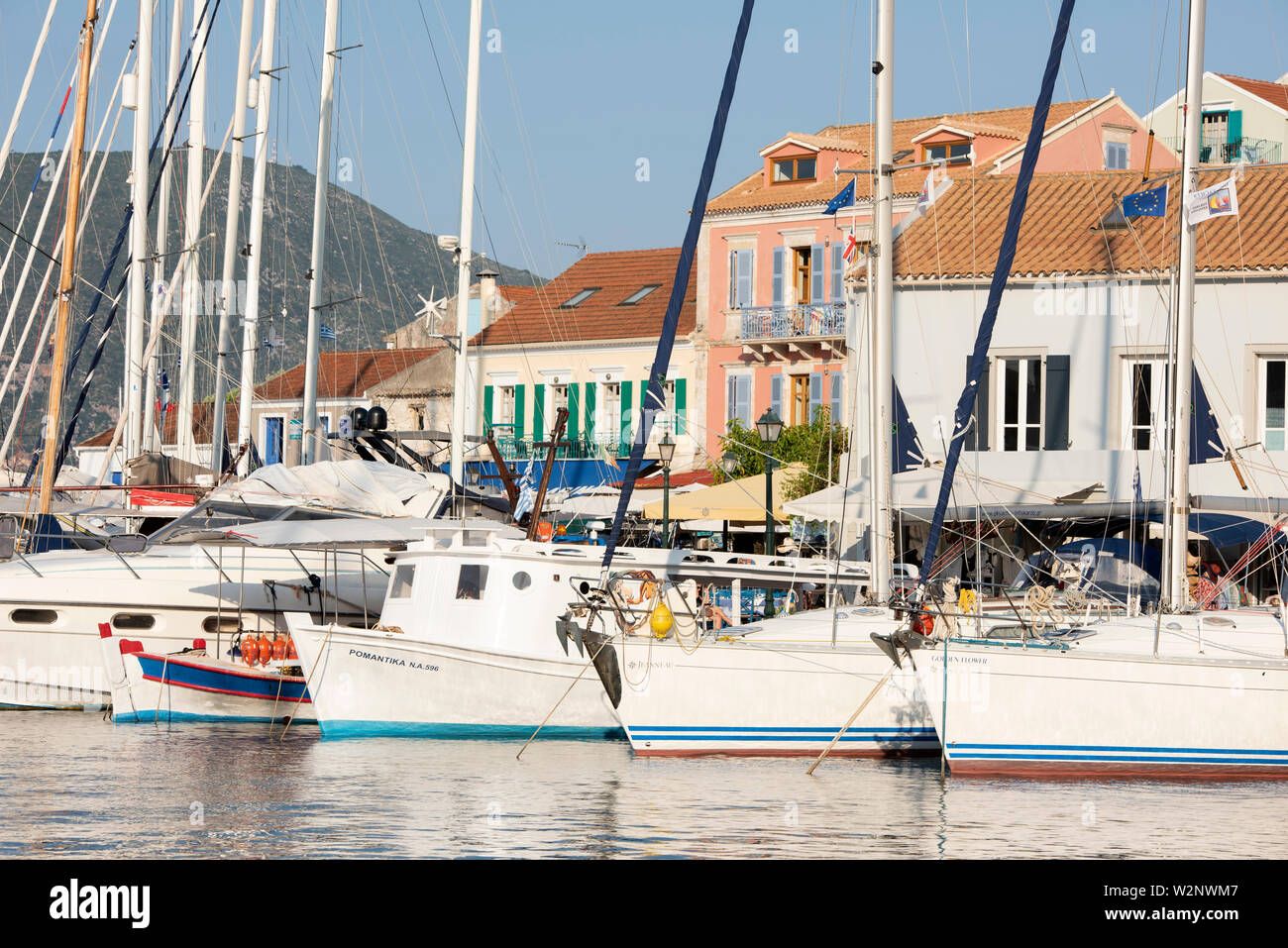 Fiskardo Port Kefalonia Greece Stock Photo - Alamy