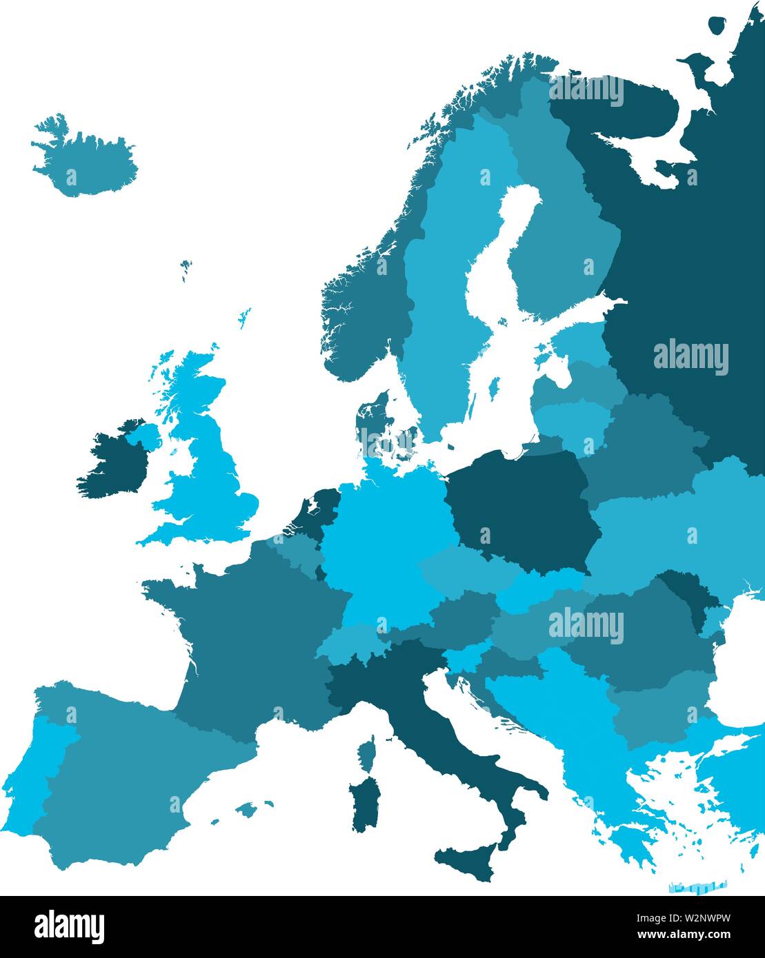 Europe vector map isolated on white back Stock Vector Image & Art - Alamy