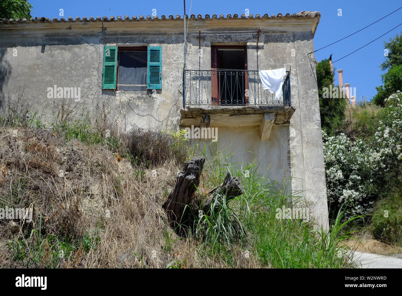 Corfu two views of this house set in the hillside village of Avliotes ...