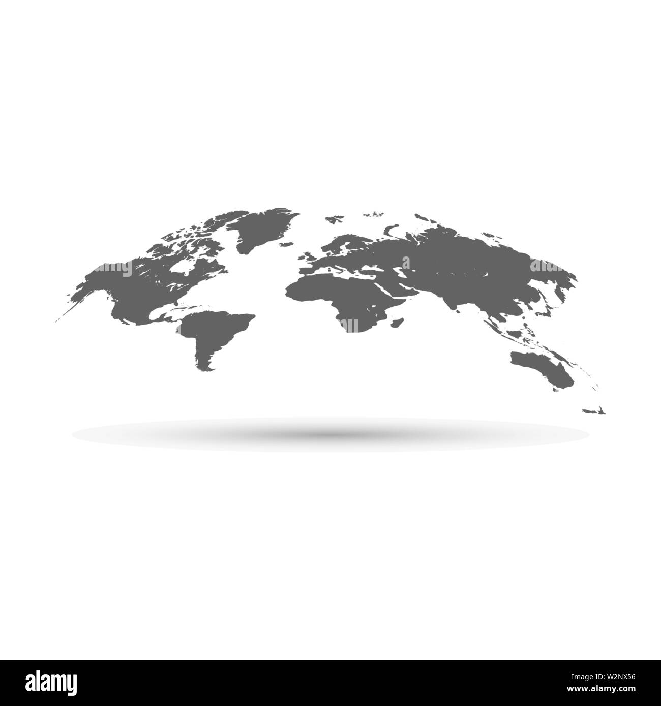 World map globe with shadow. Vector illustration Stock Vector Image ...