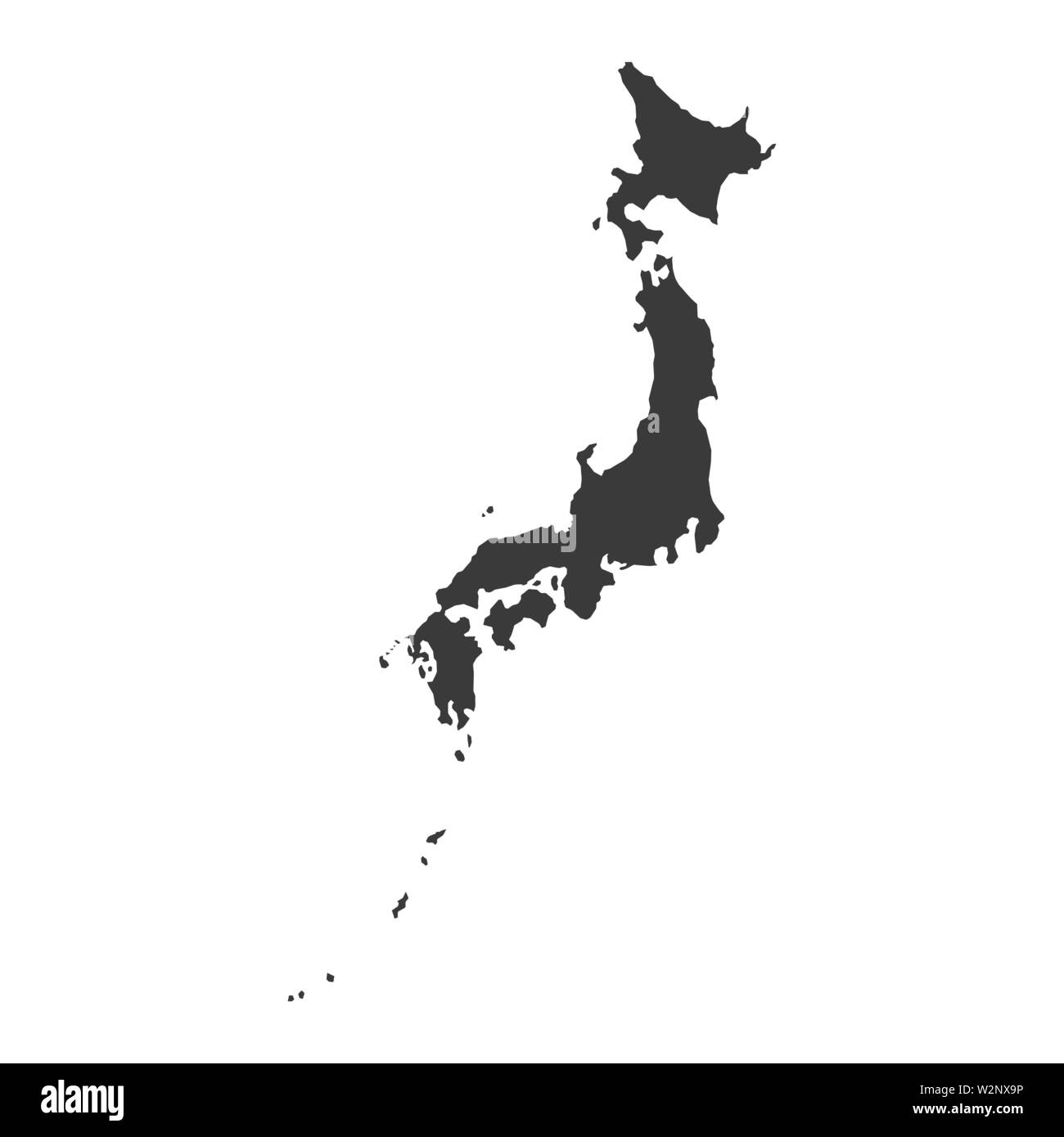 Vector Japan map isolated on white back Stock Vector Image & Art - Alamy