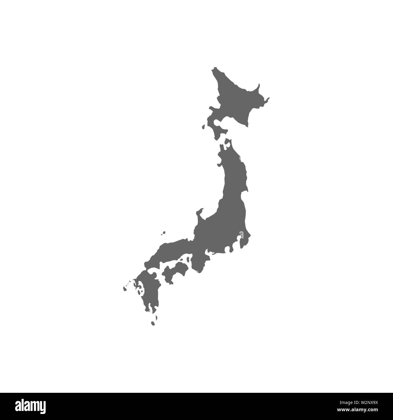 Vector Japan map isolated on white back Stock Vector Image & Art - Alamy