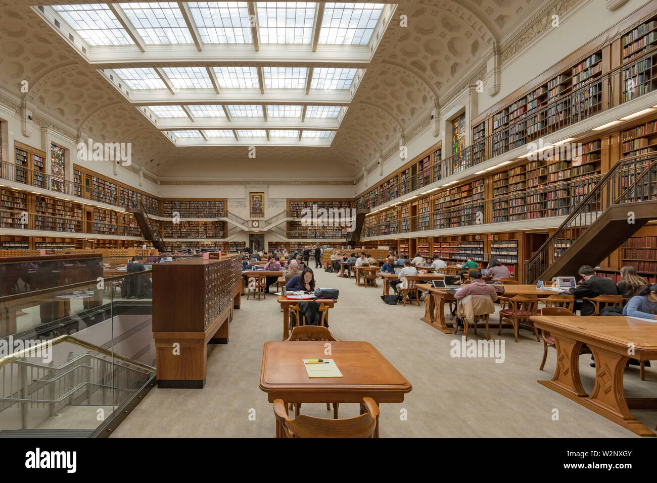 The interior main reading room in the Mitchell Library (State Library ...