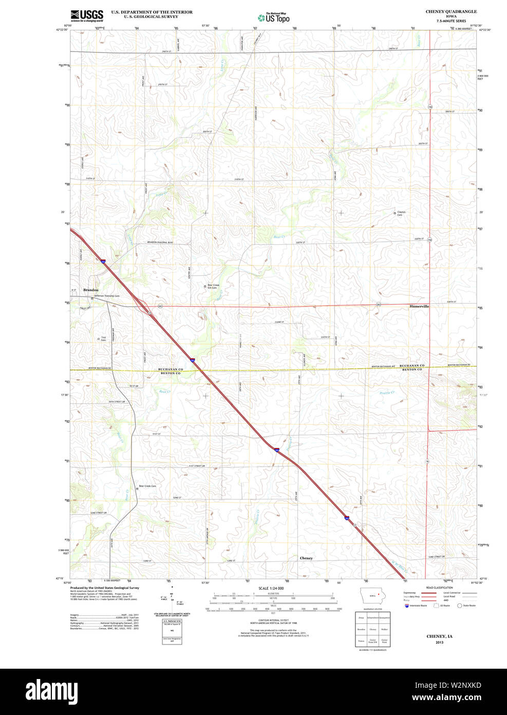 Map of cheney Cut Out Stock Images & Pictures - Alamy