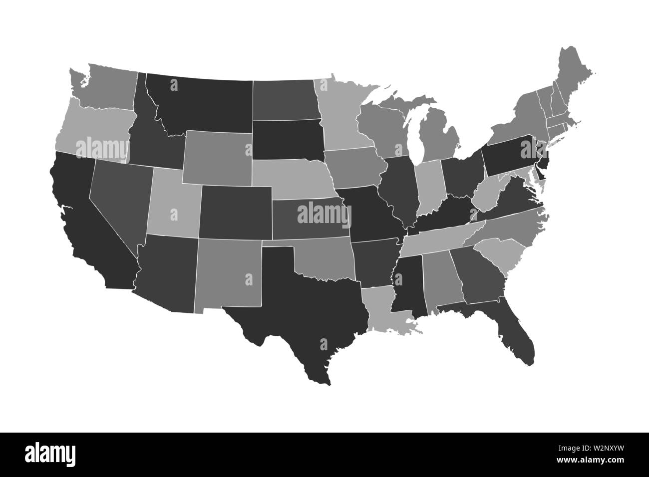 Usa map on american Black and White Stock Photos & Images - Alamy